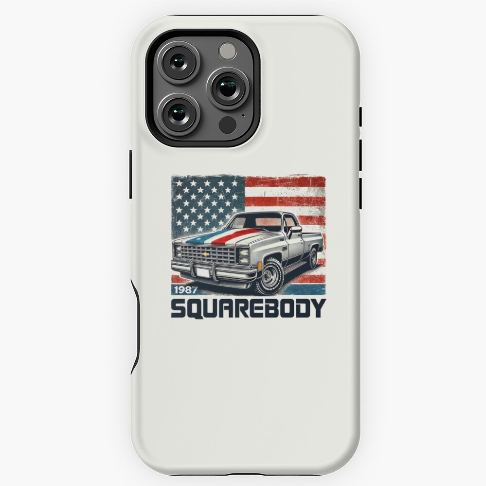 87 Chevy Squarebody Pickup Truck Phone Case for iPhone 16 15 14 13 12 ...
