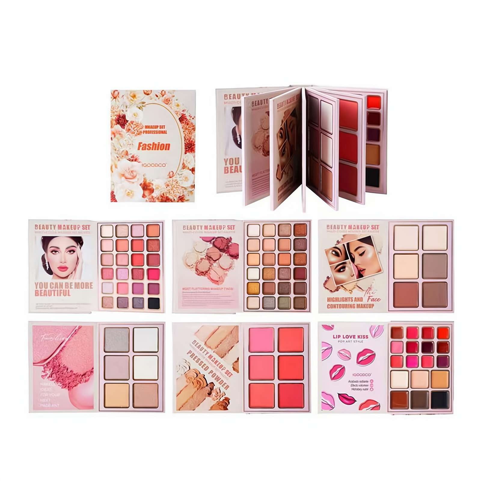87-Color Eyeshadow Palette, Shimmer, Matte, Glitter & Sparkle Makeup Set, Stage Makeup & Color ...