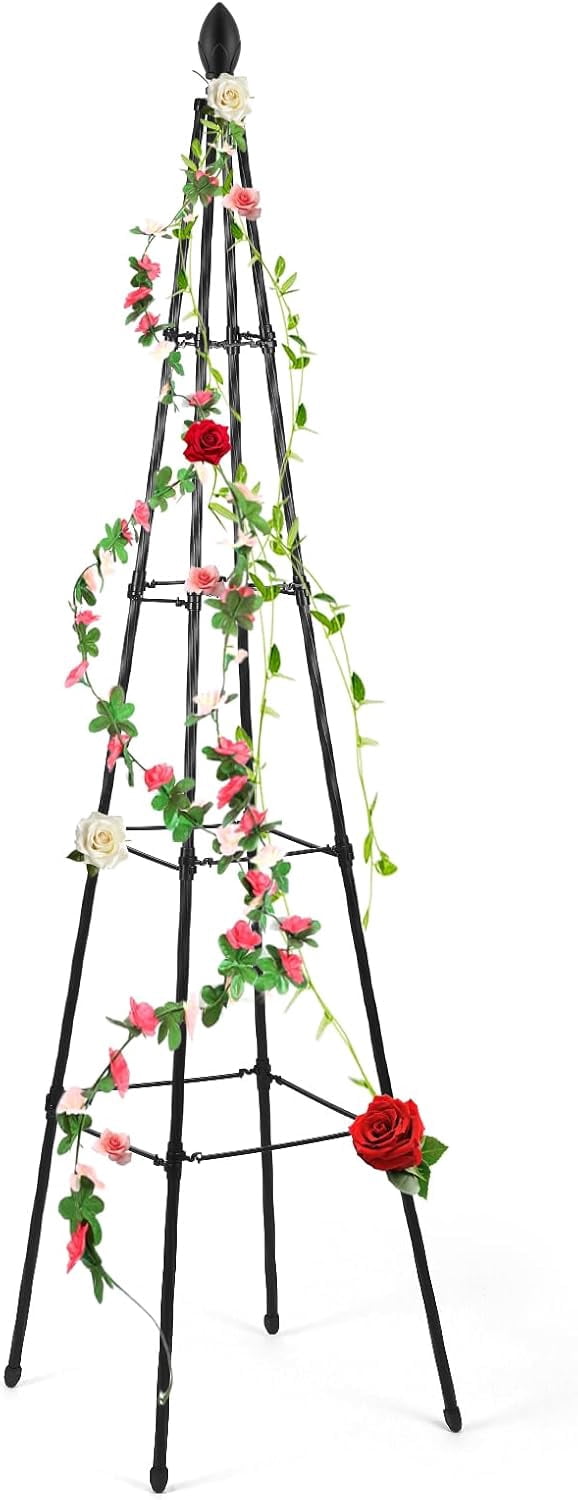 87 Extra Tall Garden Obelisk Trellis for Climbing Plants Outdoor Metal ...