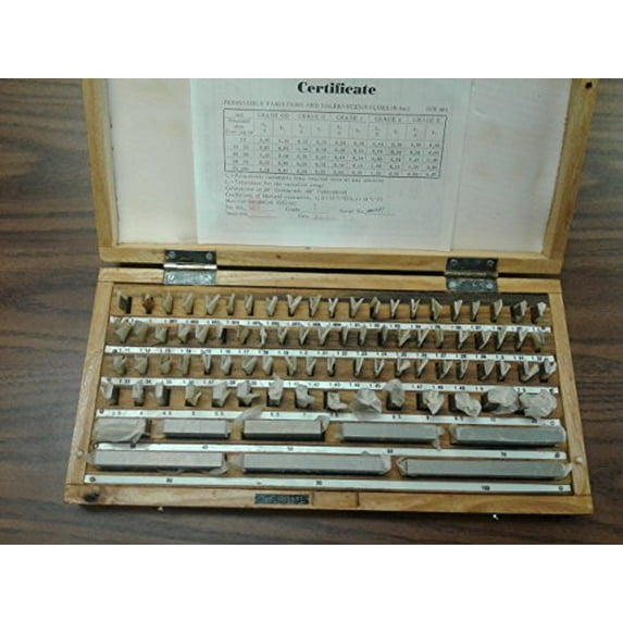 87 PCS/Set Metric GAGE Block Set, DIN861 Grade 1,w. General CERTS ...