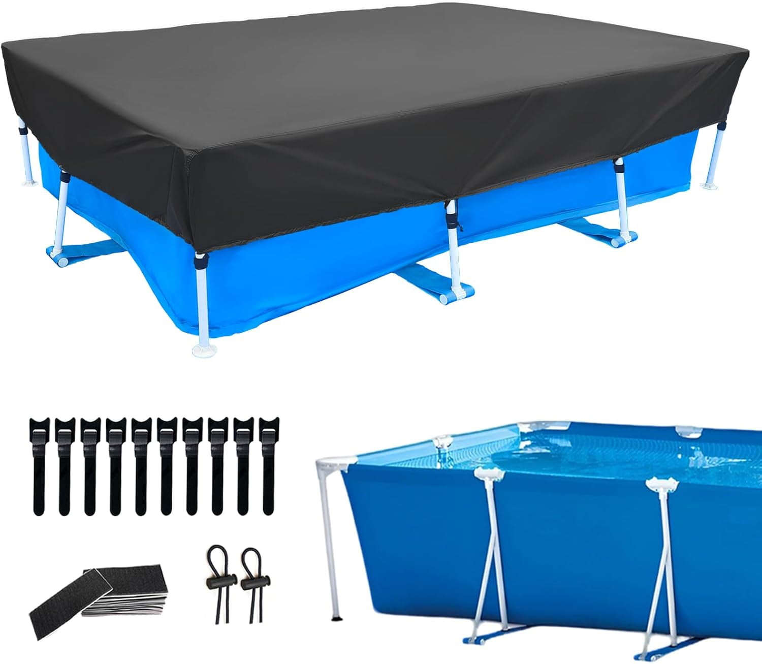 87 x 59 inch Rectangular Pool Cover 7 x 4 Rectangle Pool Covers 7.3 ft ...