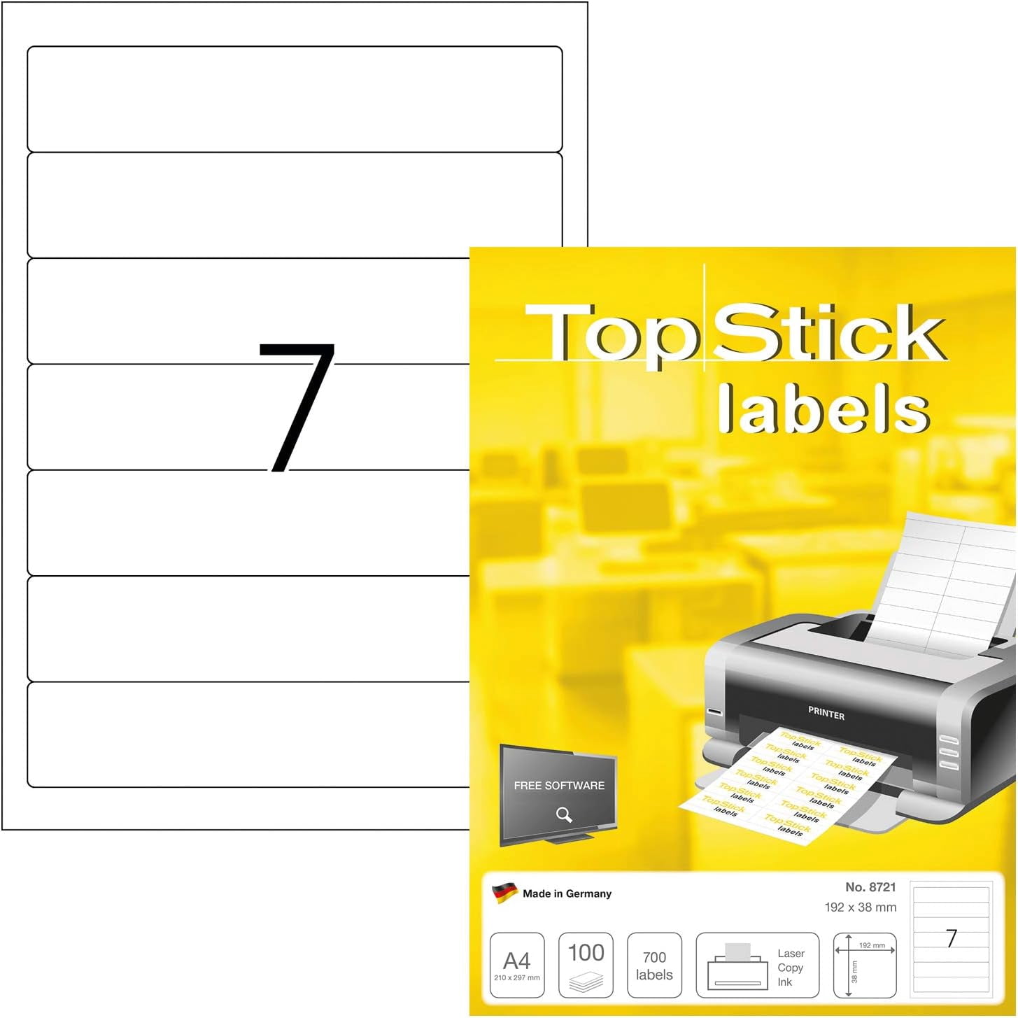 8721 file folder labels, each sheet 4 paper 7 labels, 19238 millimeters ...