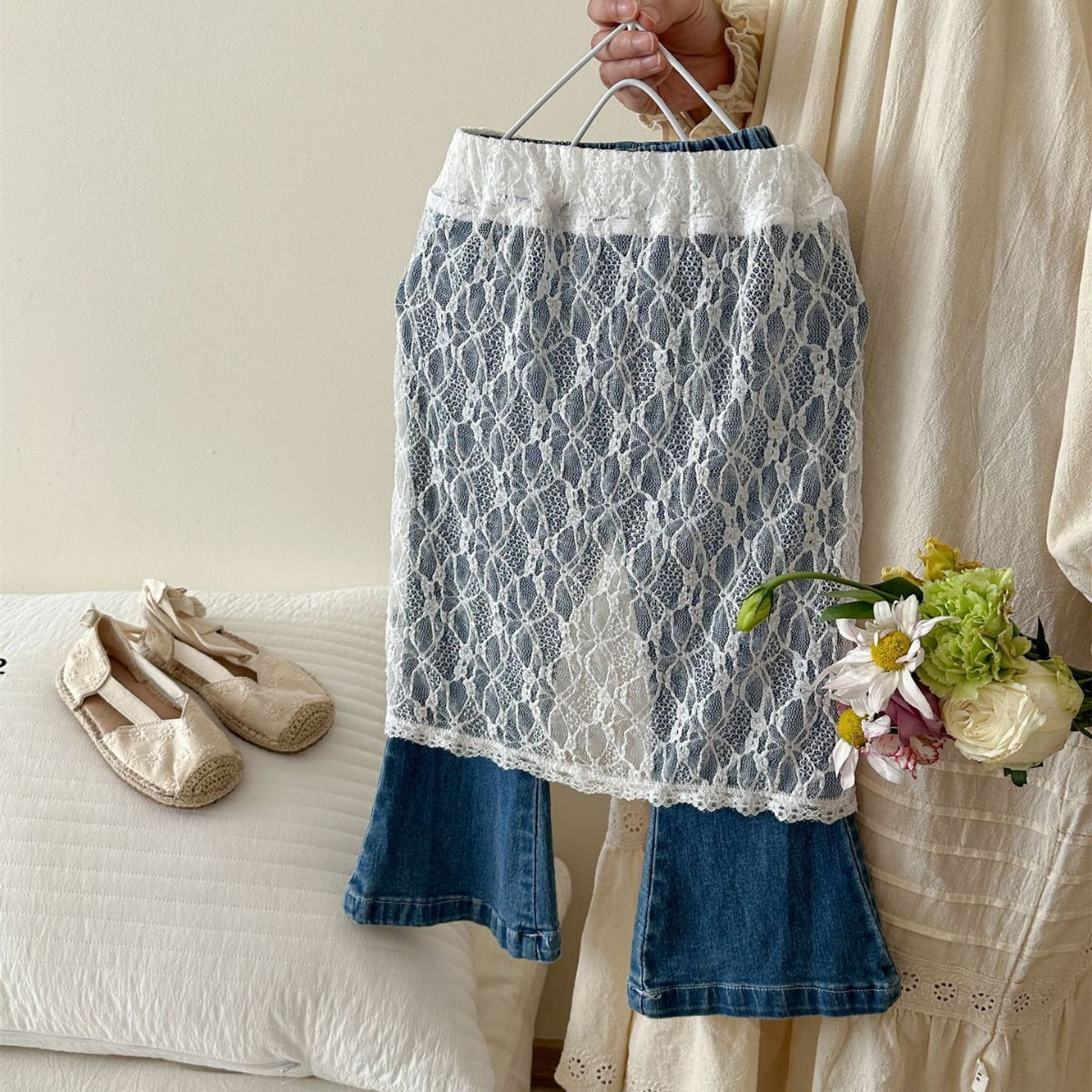 8744 Children‘s Clothes 2024 Spring Fashion Girl‘s Jeans Or Folded and ...