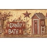 877384 Country Bath (Outhouse) Wallpaper Border HK4650bd - Walmart.com