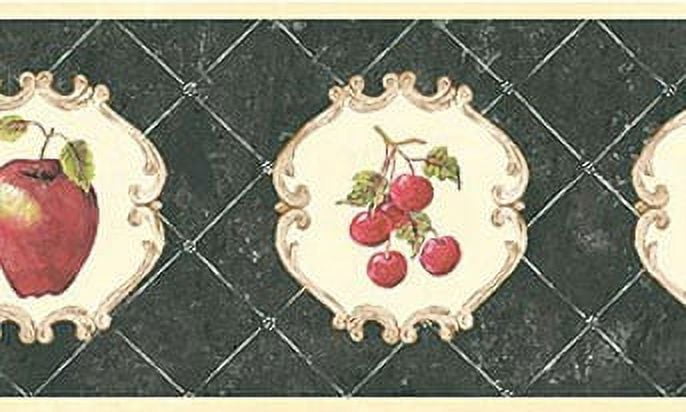 877812 Vintage Chic Cameo Fruit Wallpaper Border CY3203b - Walmart.com