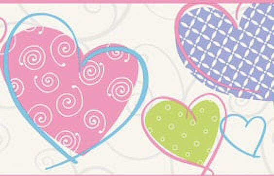 878168 Love U Lots Heart Wallpaper Border - Walmart.com