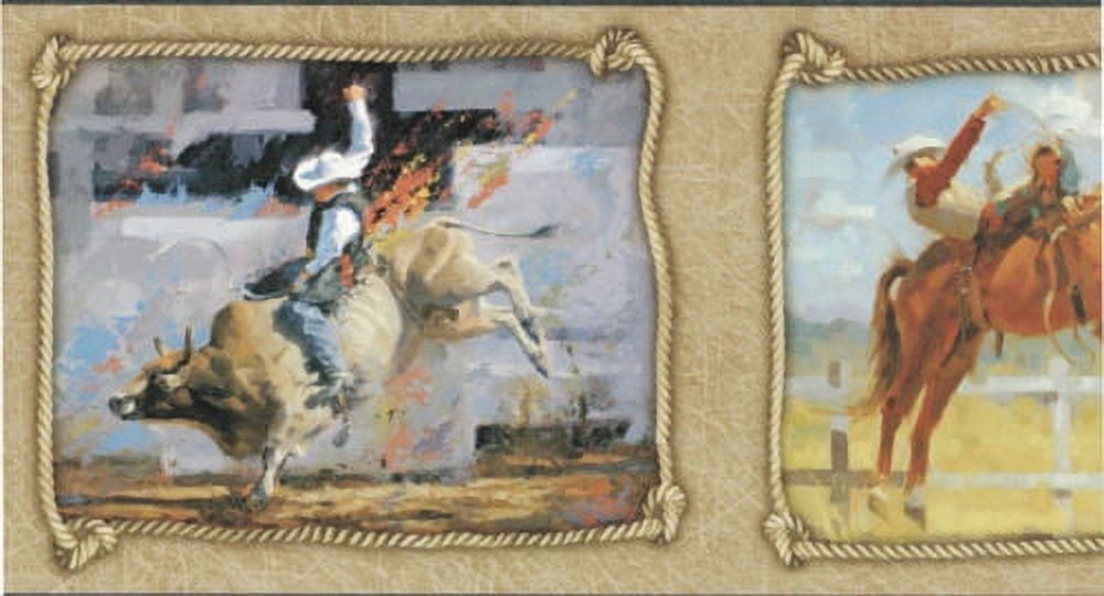 878766 Western Horses Bullriders Wallpaper Border WB5912bd - Walmart.com
