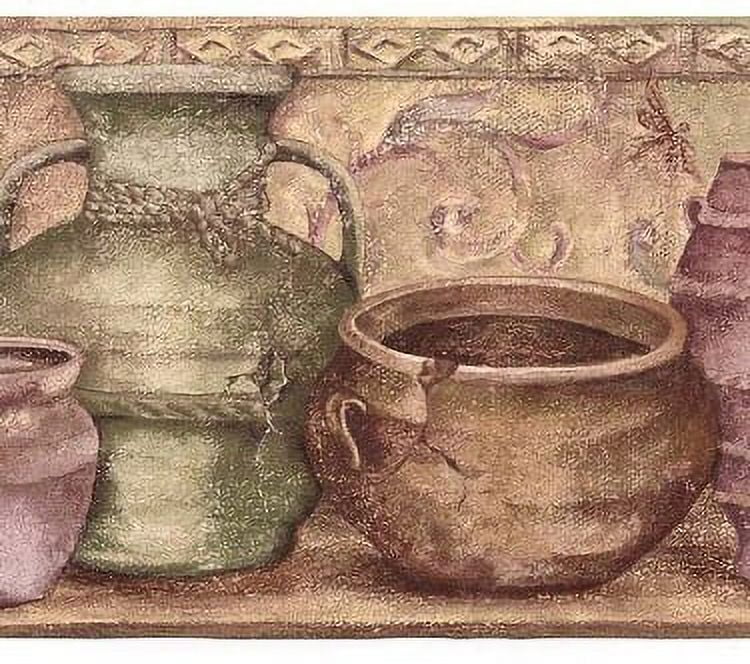 878940 Southwest Ethnic Pottery Wallpaper Border IL42005b - Walmart.com