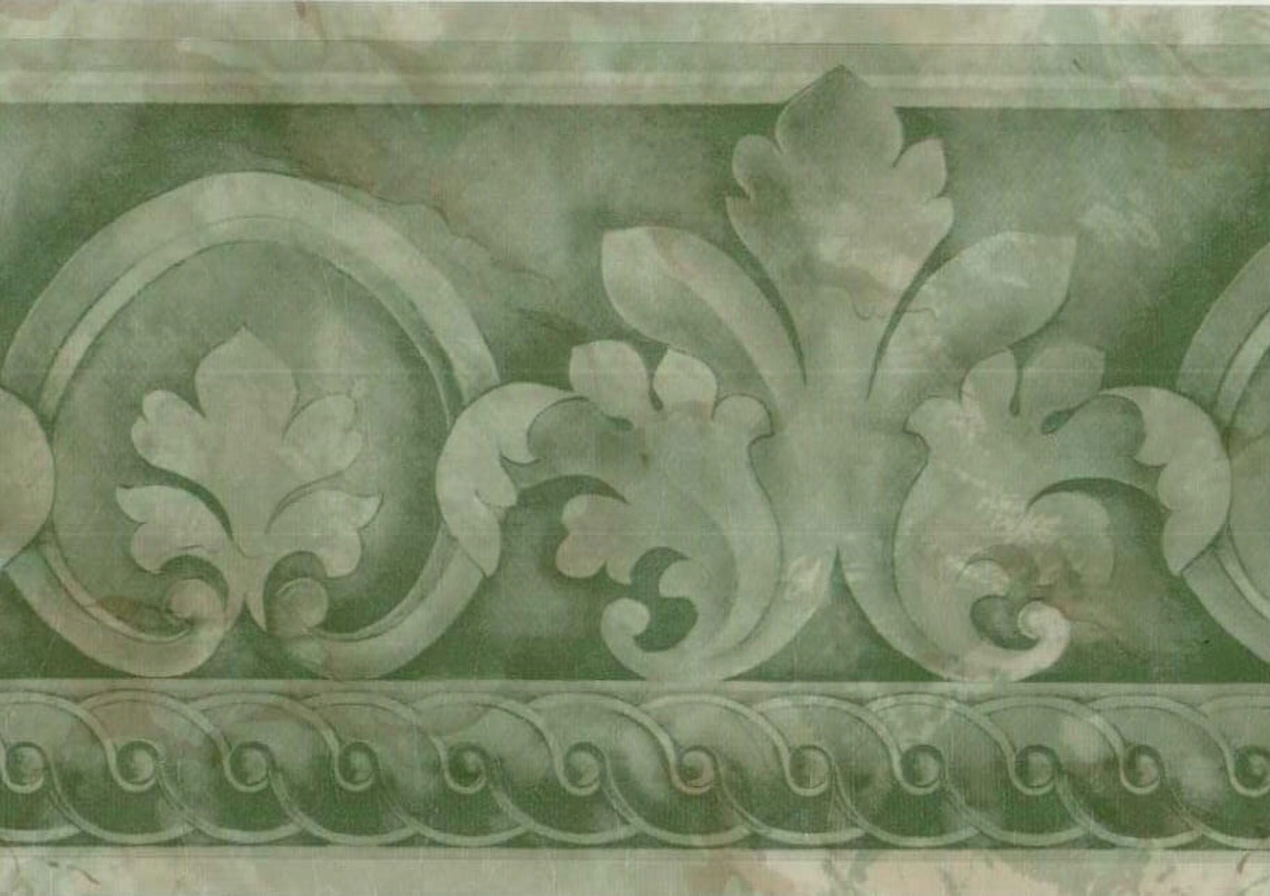 879362 Architectural Wallpaper Border Green AT700161 - Walmart.com