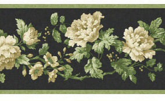 879375 Mulberry Prints Narrow Floral Wallpaper Border MP060123b, 4.125 ...