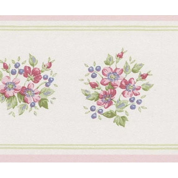 879404 Narrow Floral Wallpaper Border PF79525 - Walmart.com