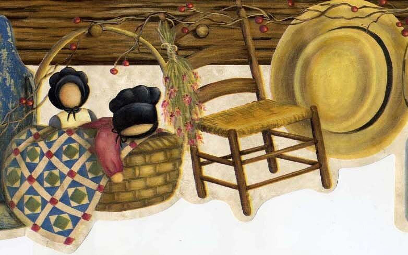 879690 Amish Pegboard Wallpaper Border HAH15121b - Walmart.com