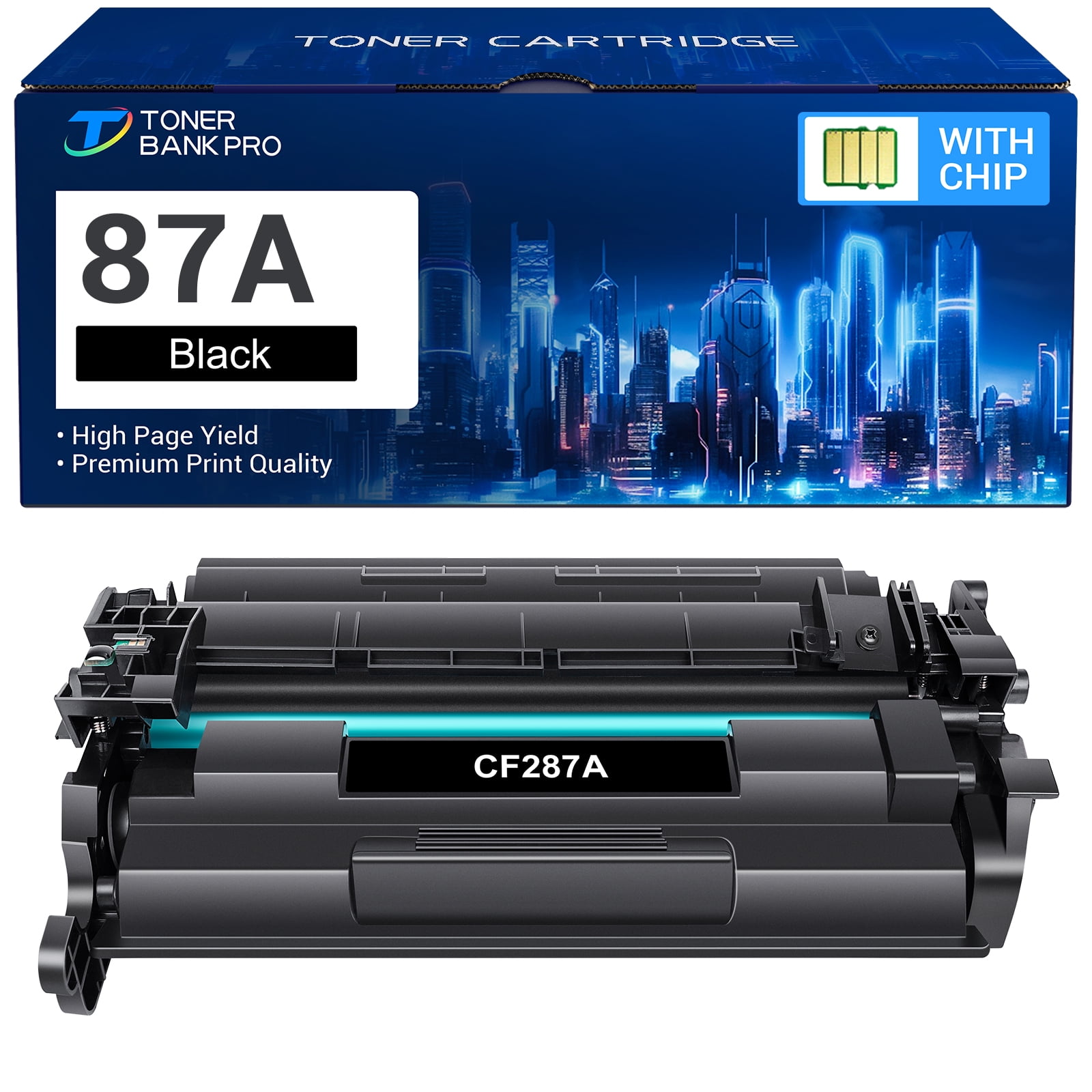 87A Black Toner Cartridge Compatible for HP 87A CF287A M501dn 87X ...