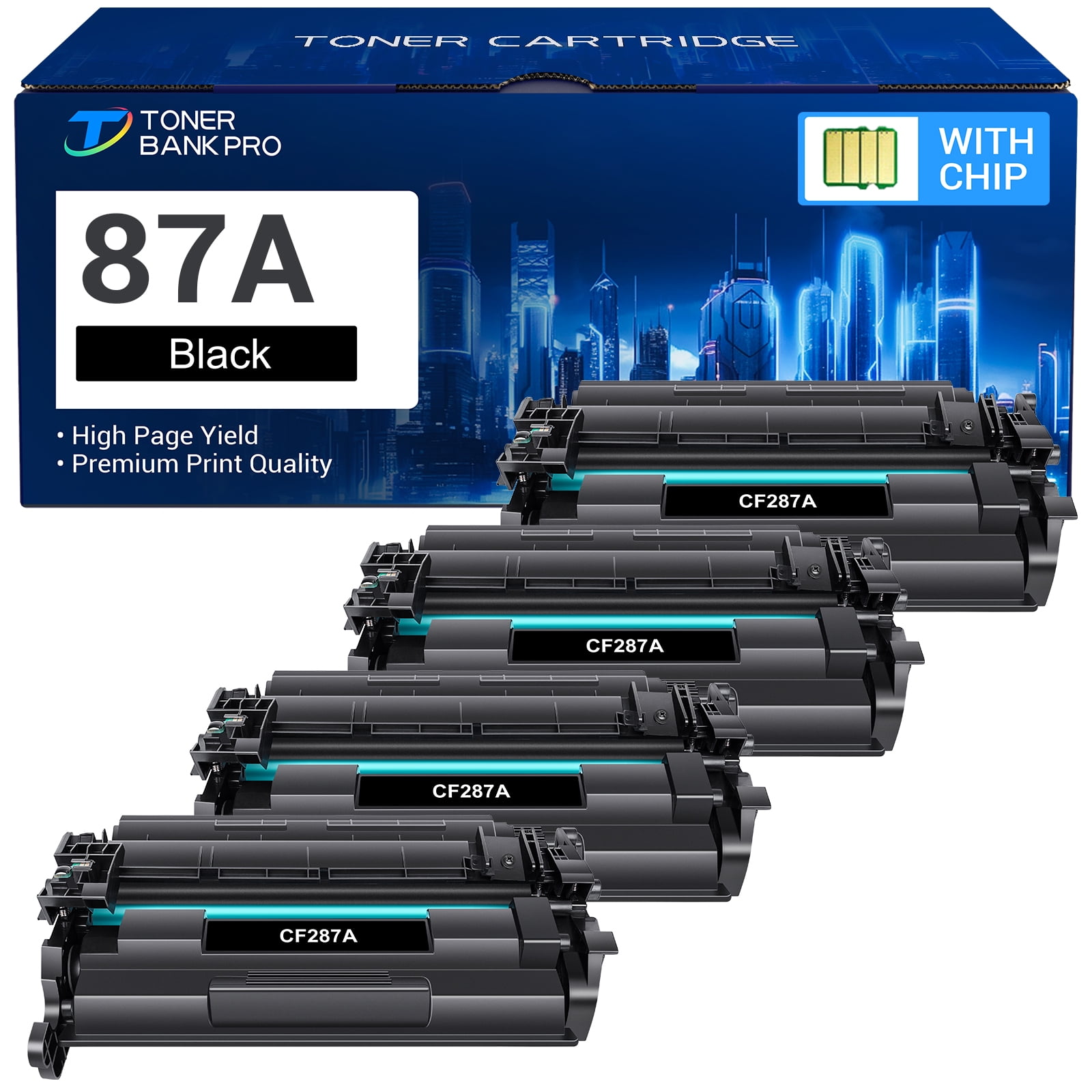 87A Black Toner Cartridge 87A CF287A M501dn 87X CF287X Laserjet Pro ...