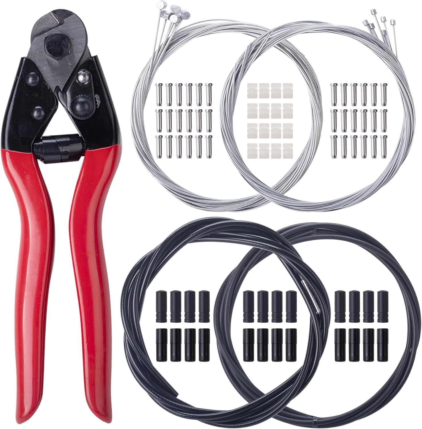 87Pcs Steel Bike Brake Shifter Cable Kit with Stainless Steel Bike ...