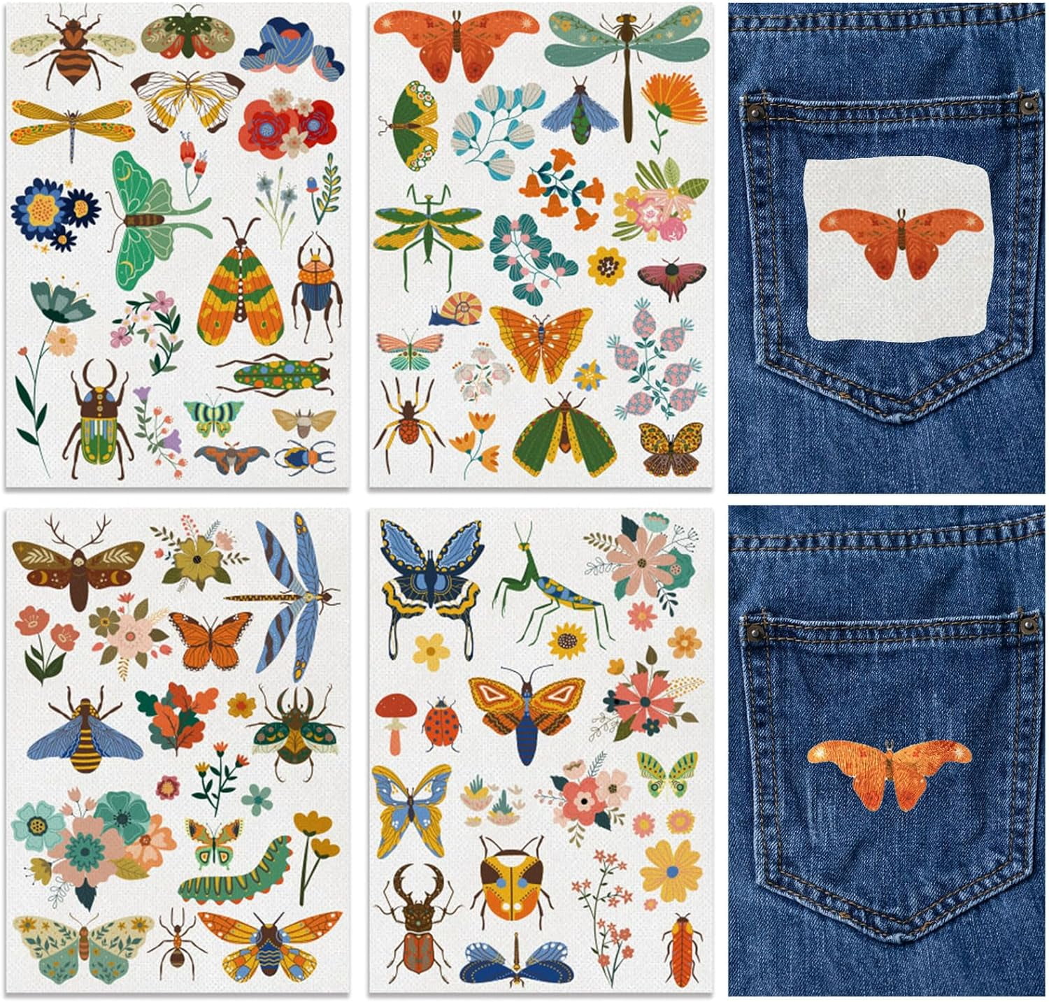 87Pcs Water Soluble Embroidery Patterns Hand Sewing Stabilizer Adhesive ...