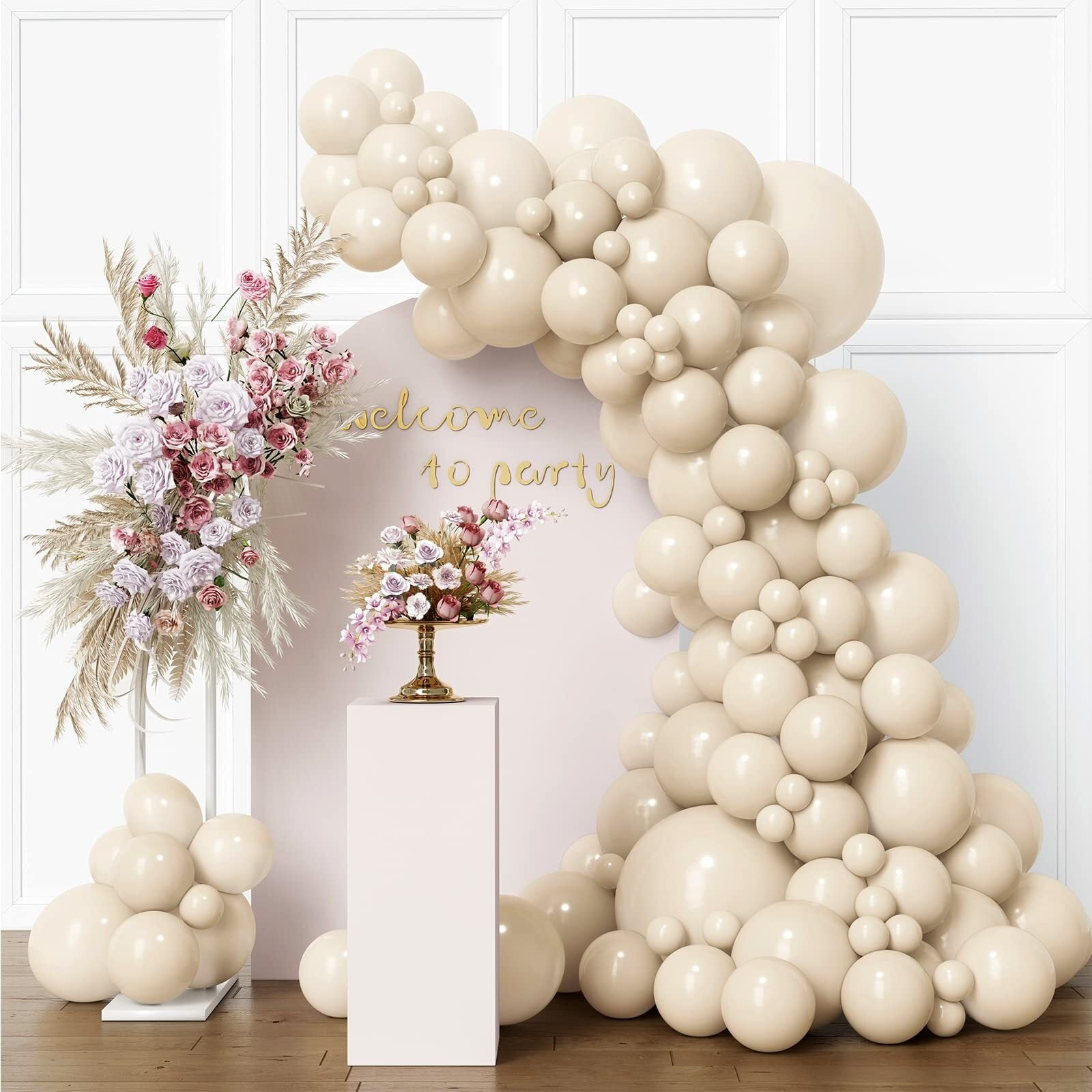 87pcs Silver Balloons Latex Balloons Different Sizes 18 12 10 5 Inch ...
