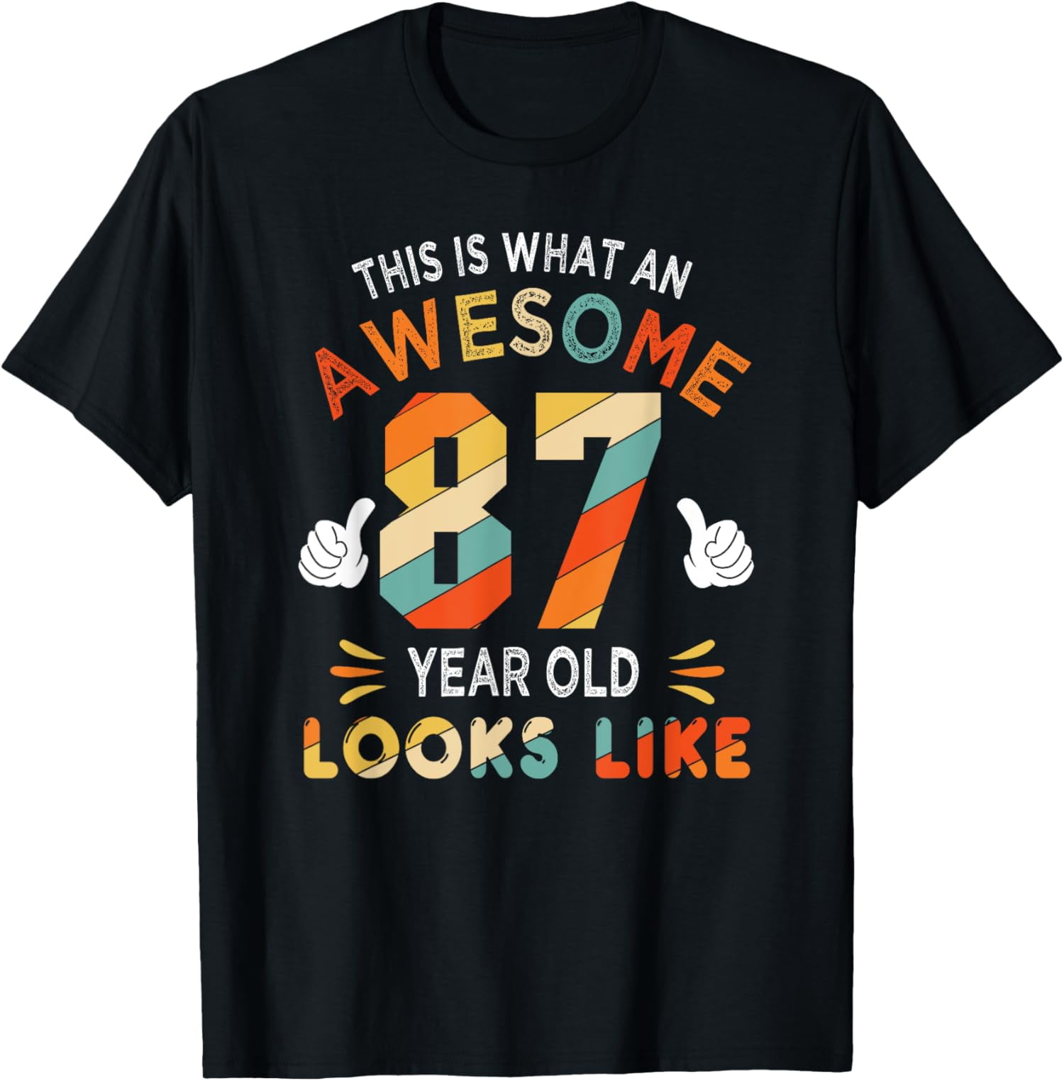 87th Birthday Gifts 87 Years Old looks Like Funny 87th Bday T-Shirt ...