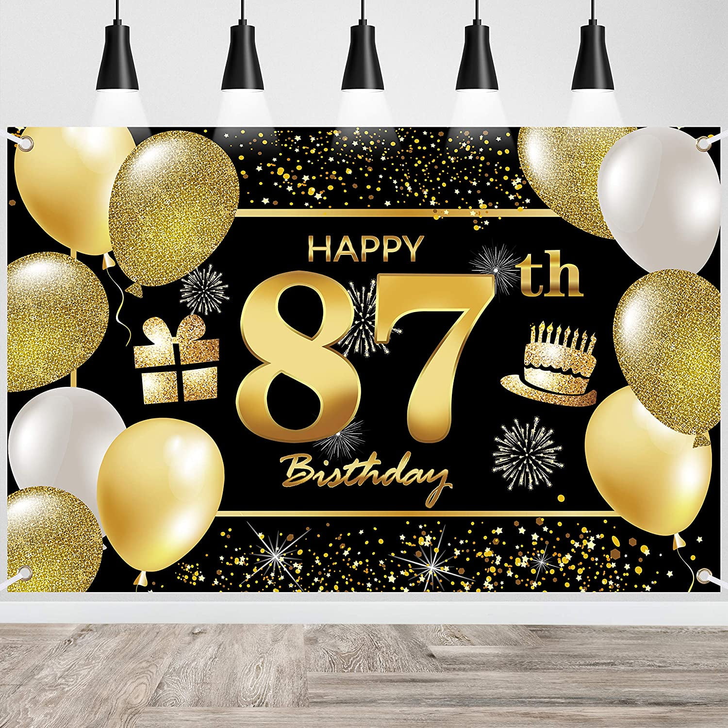 87th Happy Birthday Banner Birthday Decorations for Men Birthday Party ...