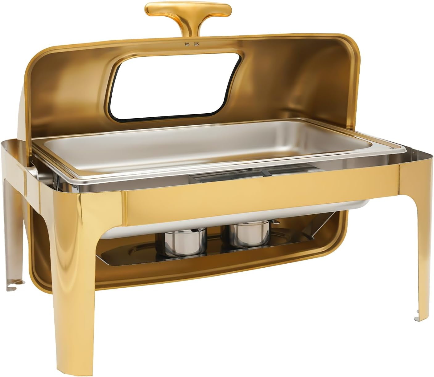 88.18lbs Capacity Roll Top Chafing Dish Buffet Set, Rectangular Chafing ...