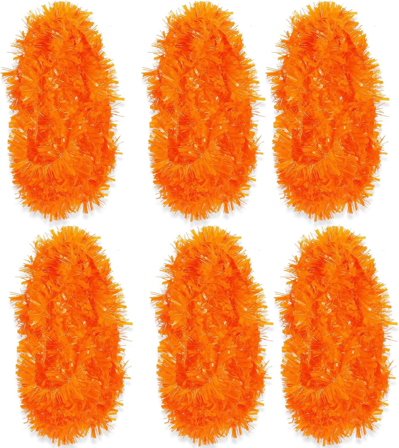 88.5 ft 6 Rolls Halloween Tinsel Garland Decor Glitter Metallic Twist ...