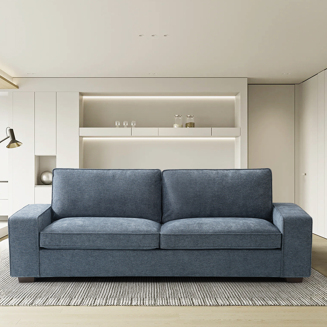 Elegant Pinewood Sofa, Blue Linen - Walmart.com