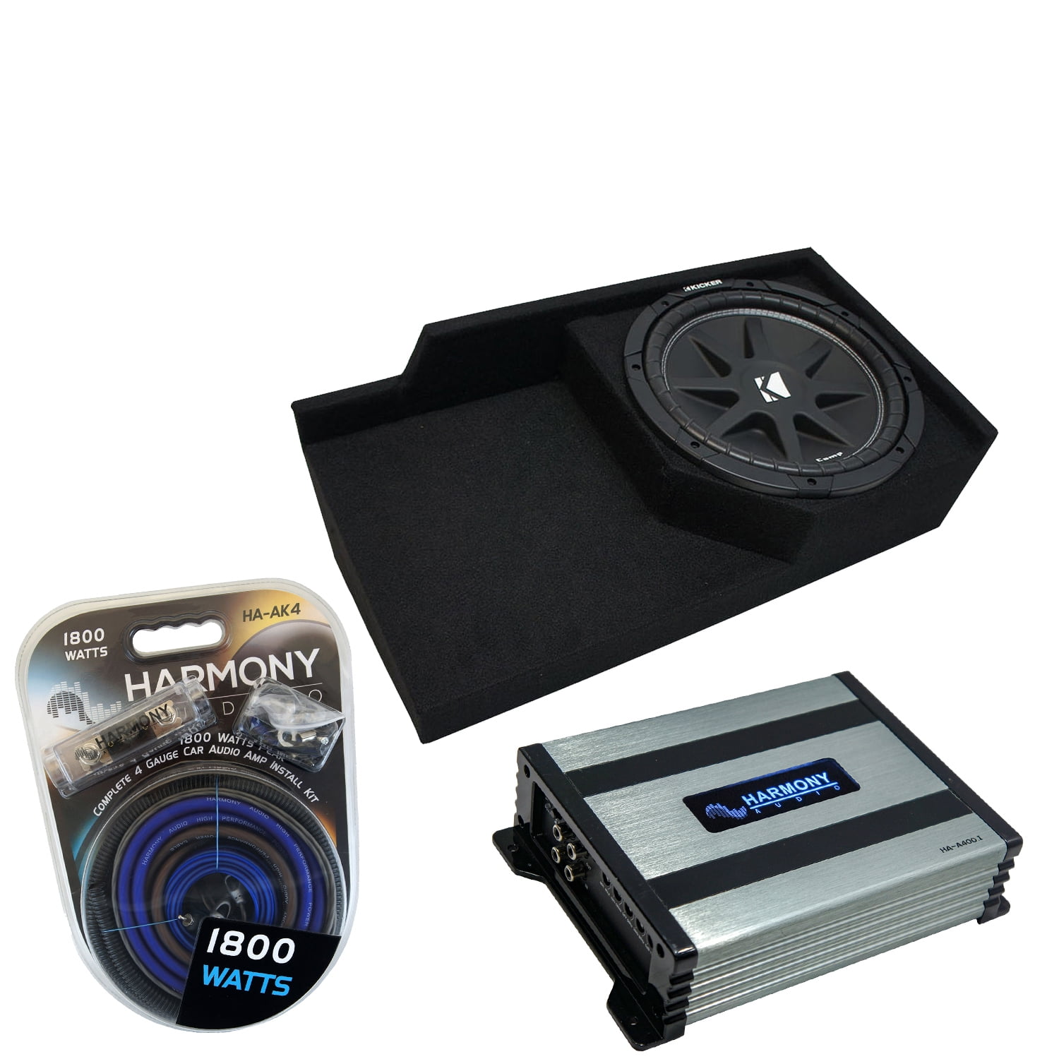 88-98 Chevy CK Silverado Ext Truck Kicker Comp C10 Single 10 Sub Box HA ...
