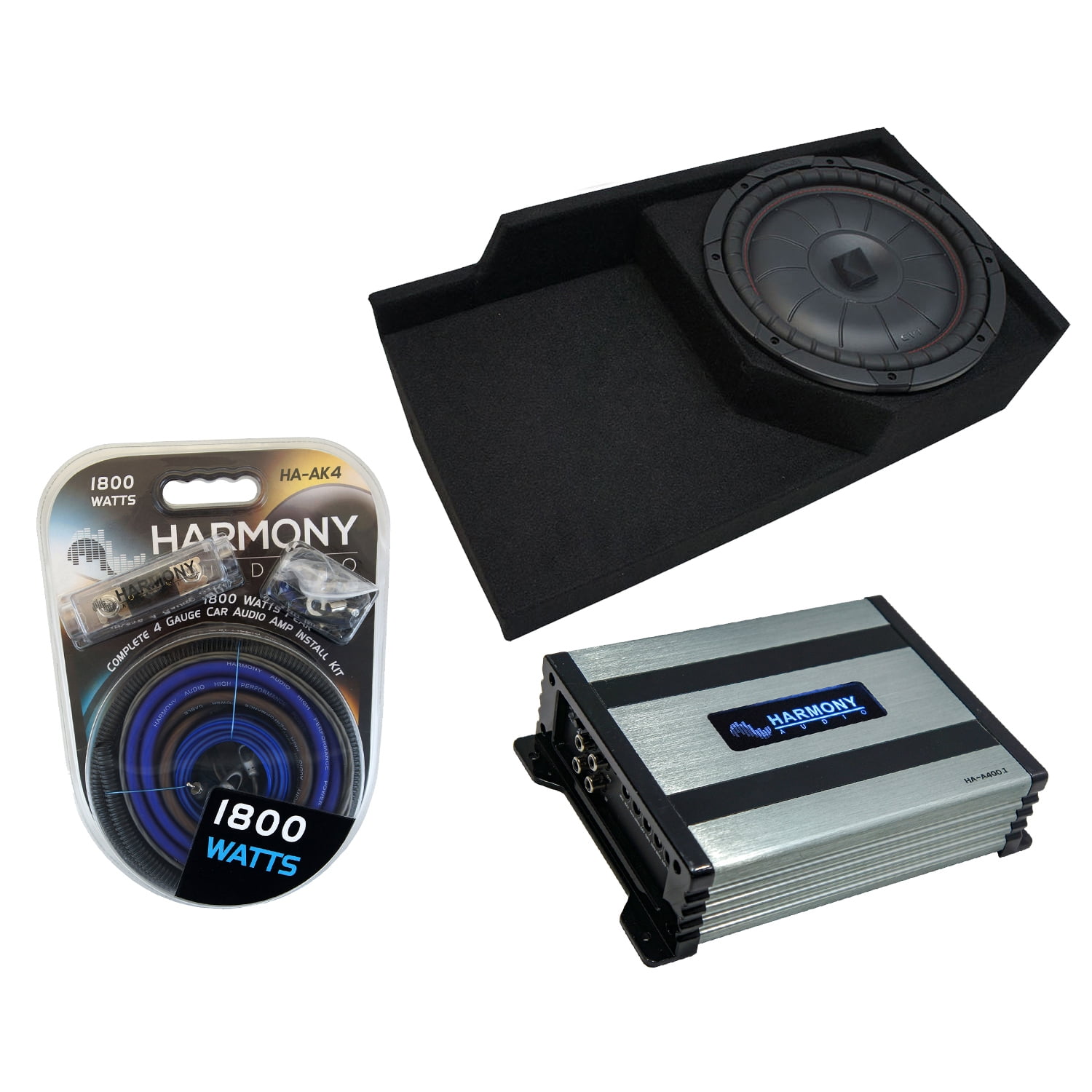 88-98 GMC Sierra Ext Cab Truck Kicker CompVT CVT12 Single 12 Sub Box HA ...