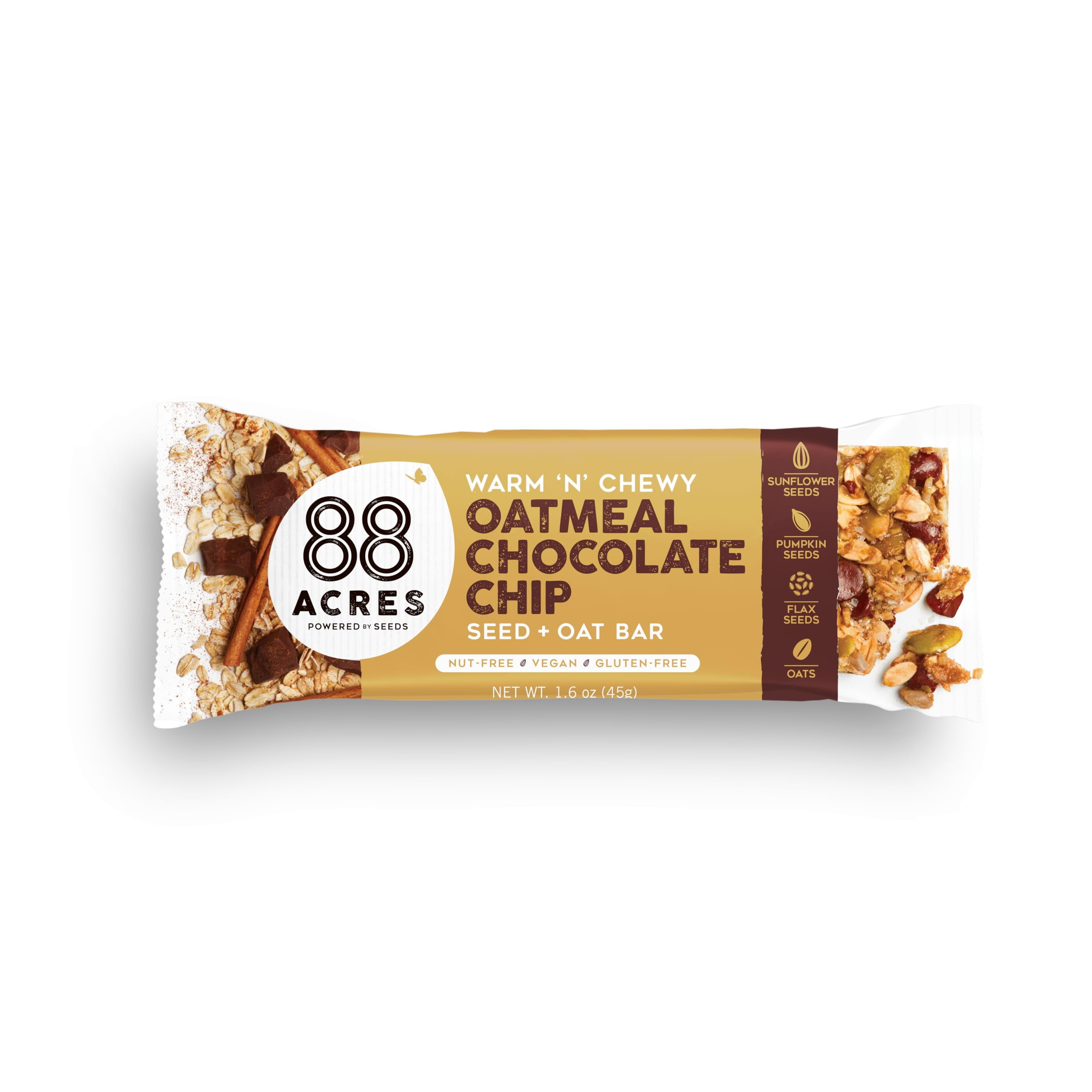 88 ACRES Oatmeal Chocolate MMF7 Chip Seed & Oat Bar, 1.6 OZ - Walmart.com