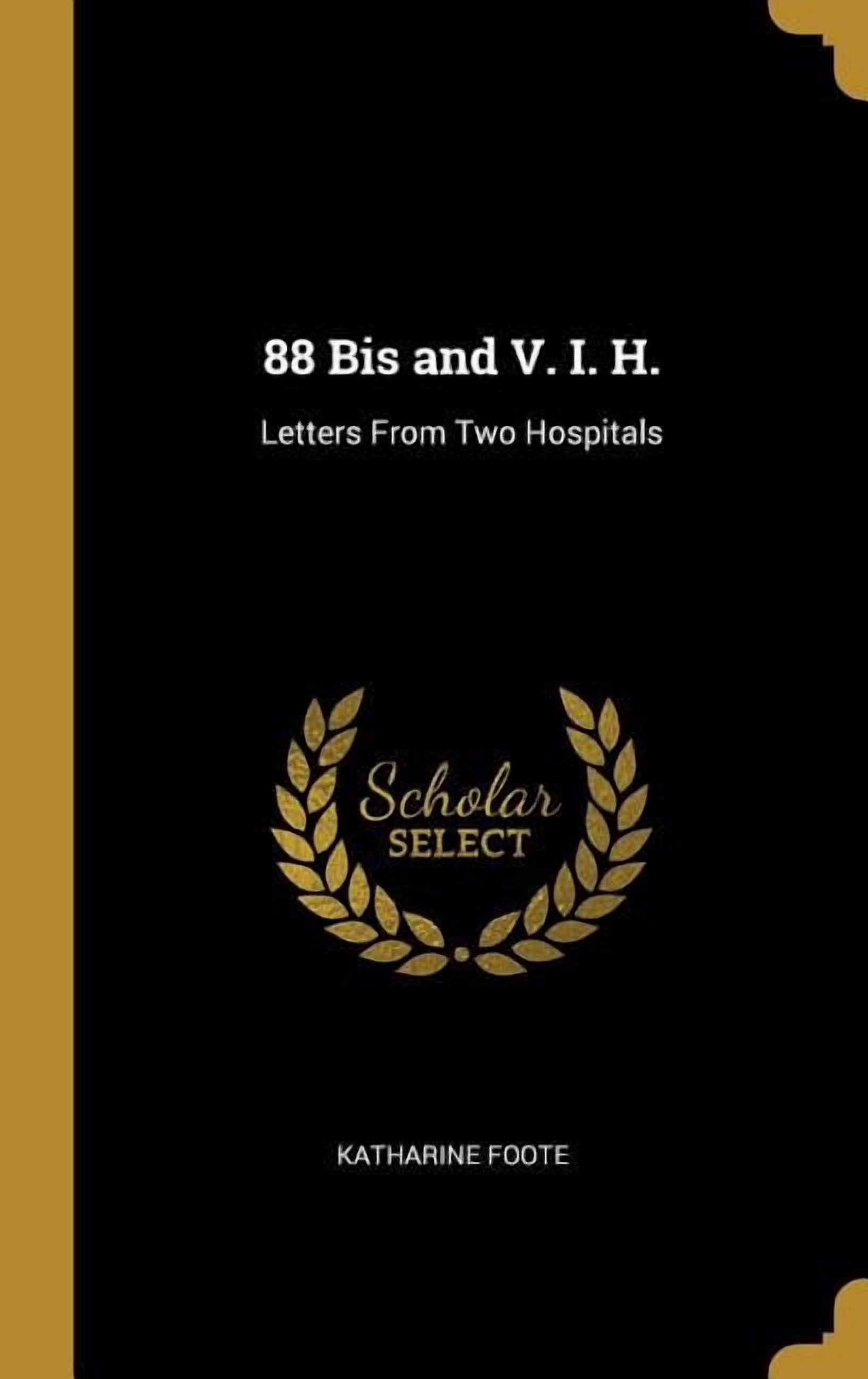 88 Bis and V. I. H. : Letters From Two Hospitals (Hardcover) - Walmart.com
