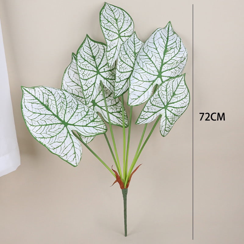 88 CM Tropical Artificial Tree Plants Palm Leaves Plastic Branch Fake ...