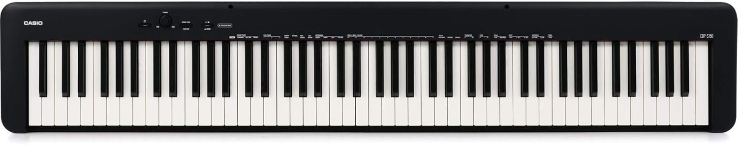 88-Key Compact Digital Piano with Polyphony and Built-in Tones ...