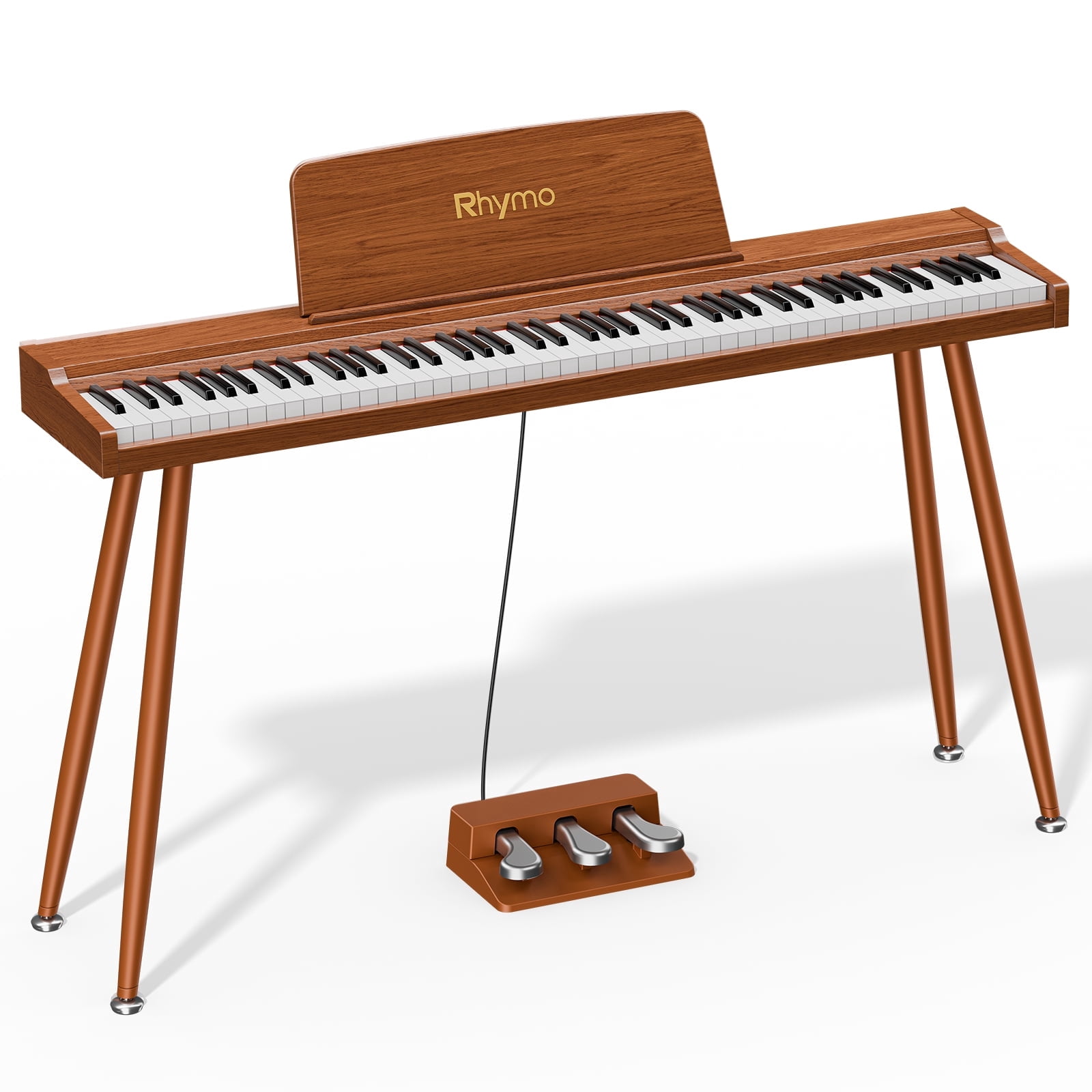 88-Key Digital Piano with Stand, Semi-Weighted Keyboard, Bluetooth ...