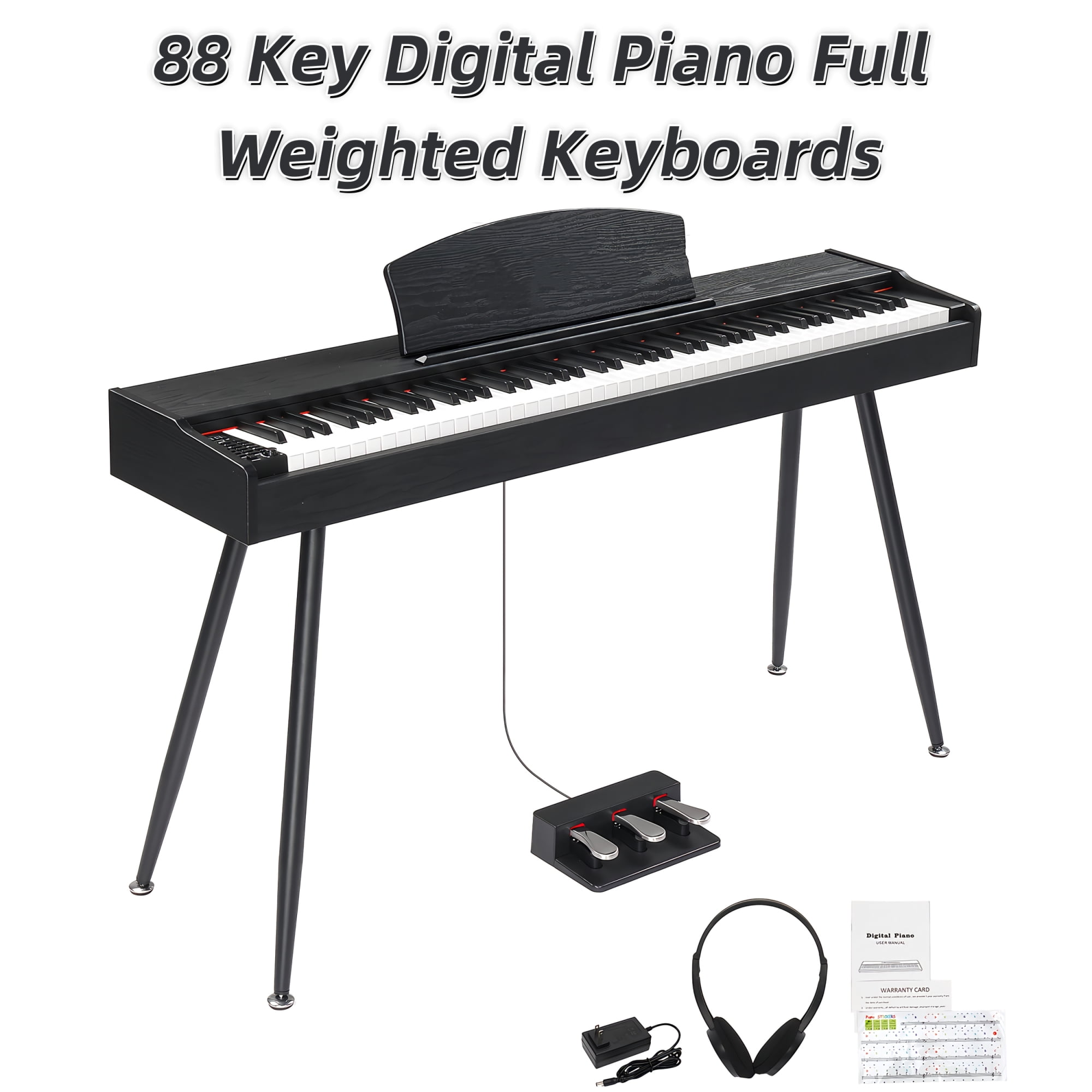 88 Key Keyboard Piano Full Weighted Electronic Piano Digital Piano with ...
