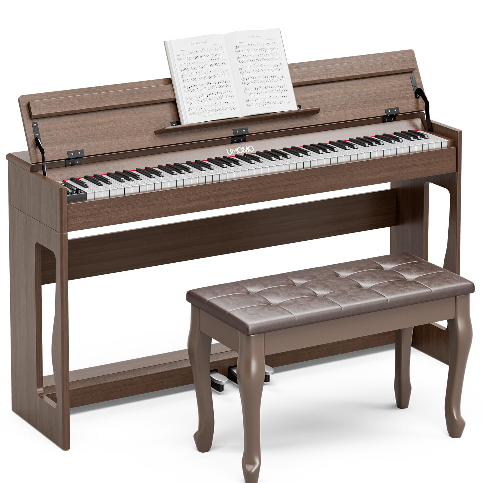 88 Key Weighted Digital Piano with Bench, Full Size Hammer Action ...