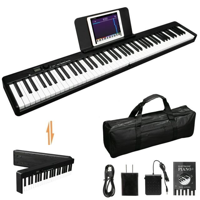 88 Keys Semi-weighted Keyboards Foldable Electic Piano Digital Piano ...