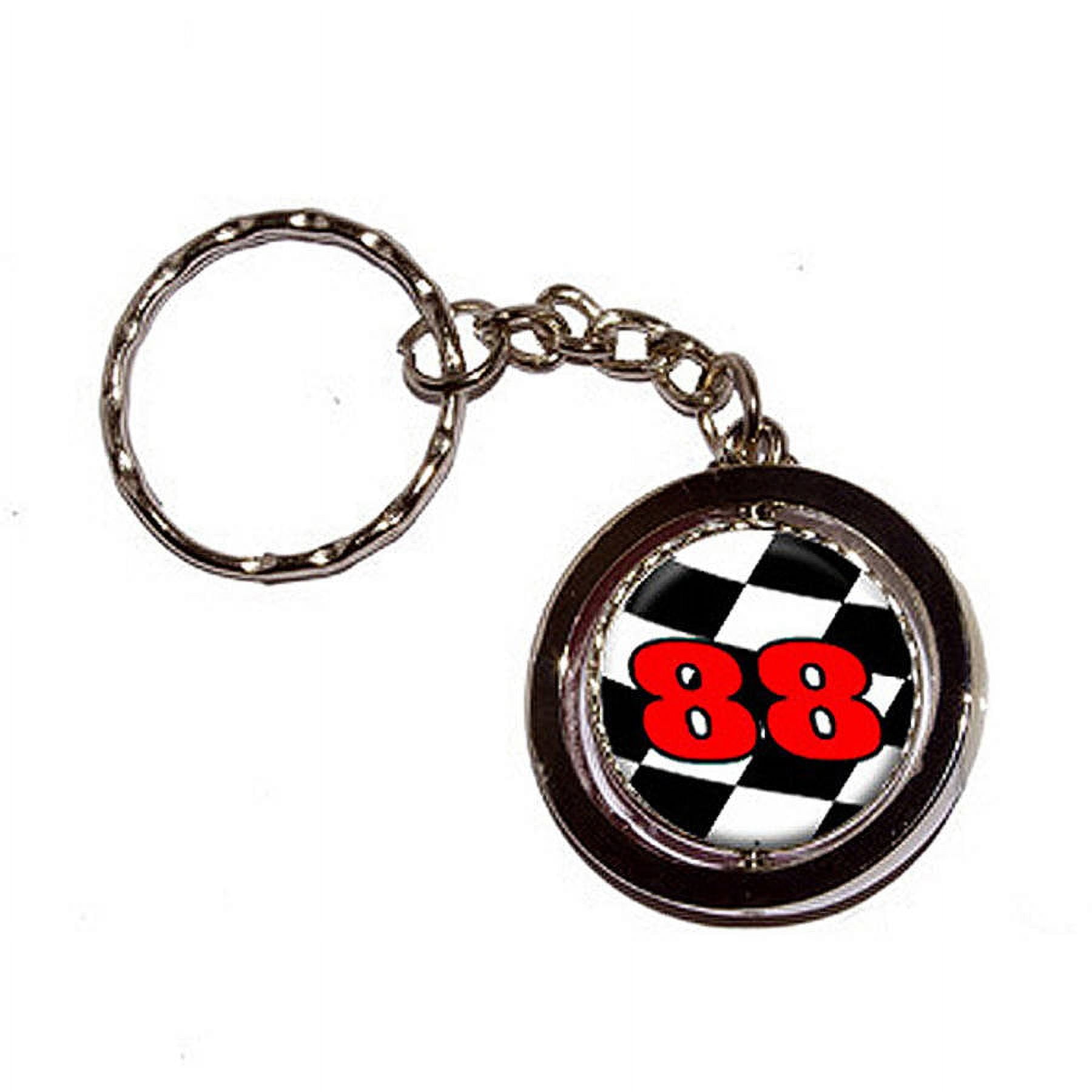 88 Number Checkered Flag Racing Key Chain Keychain Ring - Walmart.com