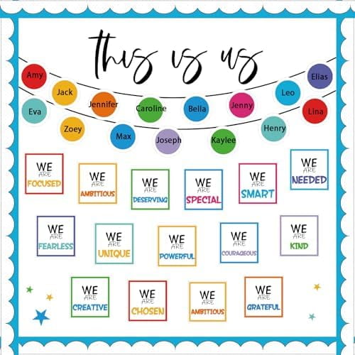 88 Pcs Motivational School Bulletin Board This is Us Inspirational ...