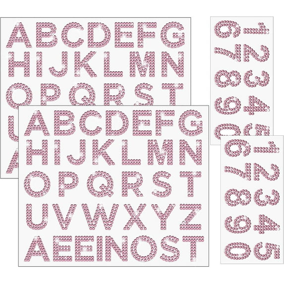 88 Pieces Rhinestone Alphabet Glitter Letter Stickers Shiny Number Self ...