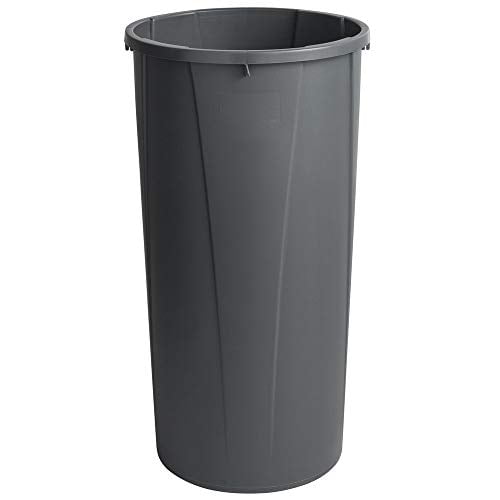 88 Qt. / 22 Gallon / 83 Liters Gray Round Tall Trash Can. Trash Bin ...