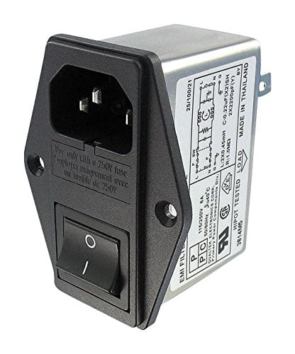 880-06/006 - Power Entry Connector, Receptacle, 250 V, 6 A, Panel Mount ...