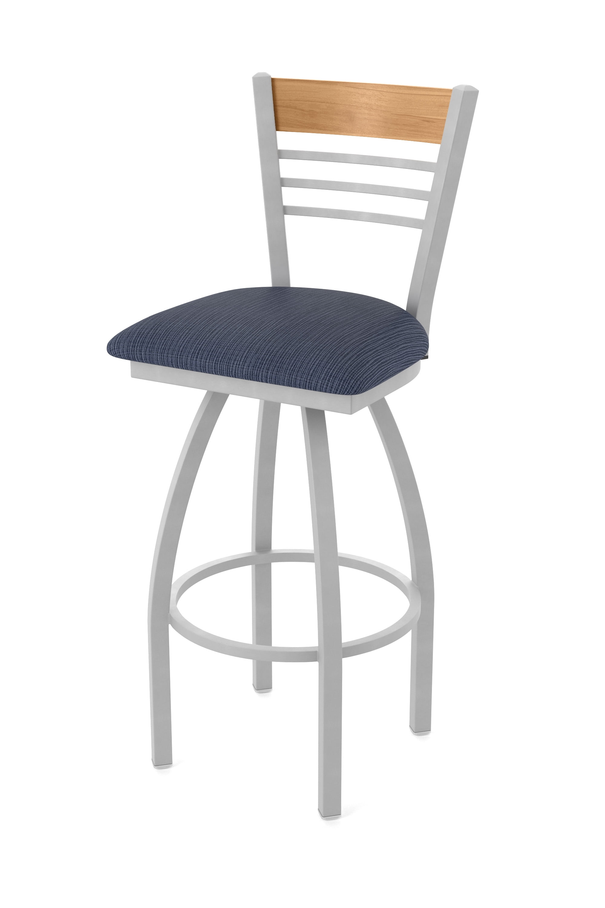 880 Eleanor 36" Swivel Extra Tall Bar Stool with Anodized Nickel Finish ...