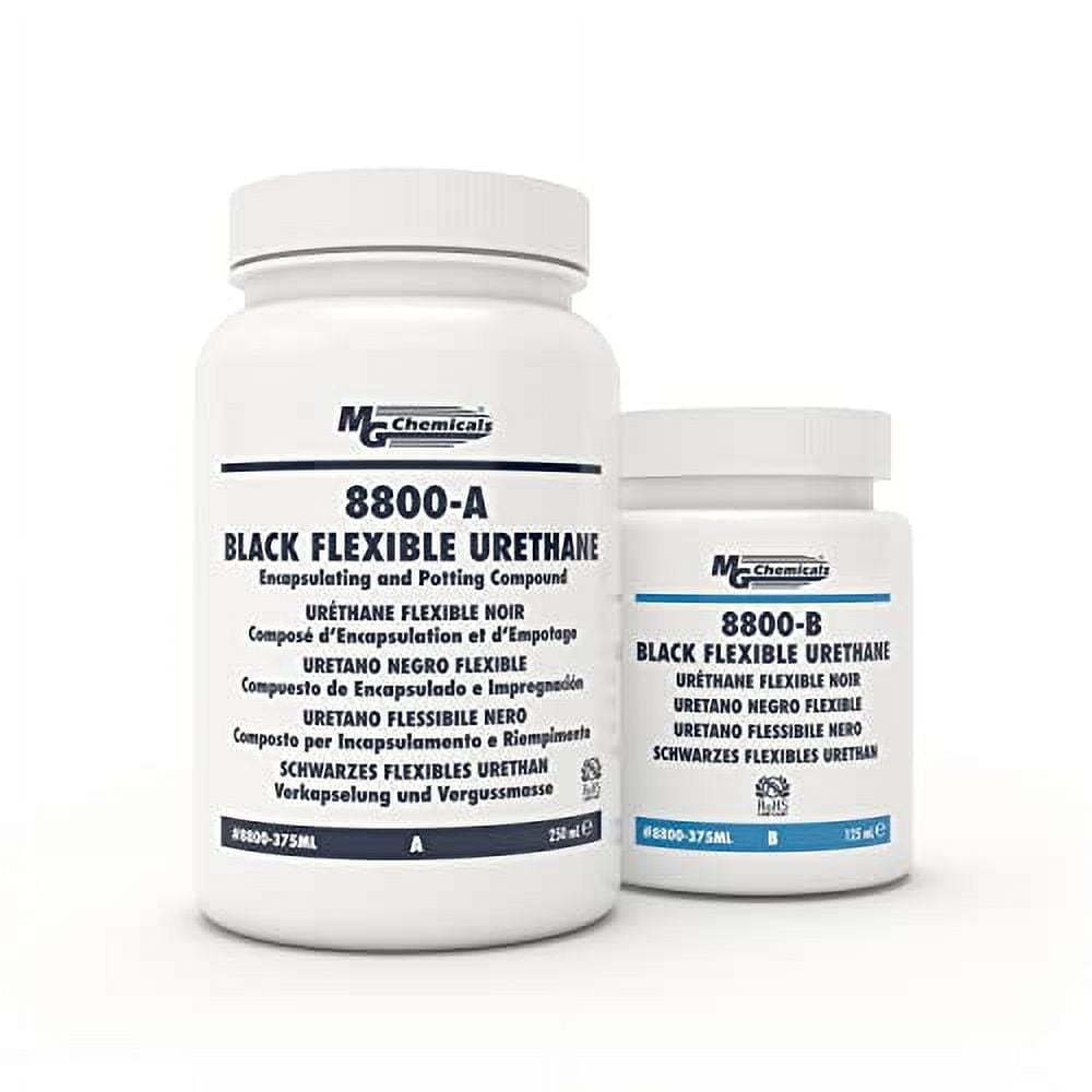 8800 Black Flexible Urethane, 2-Part Potting Compound, 375mL Kit$$Tools ...