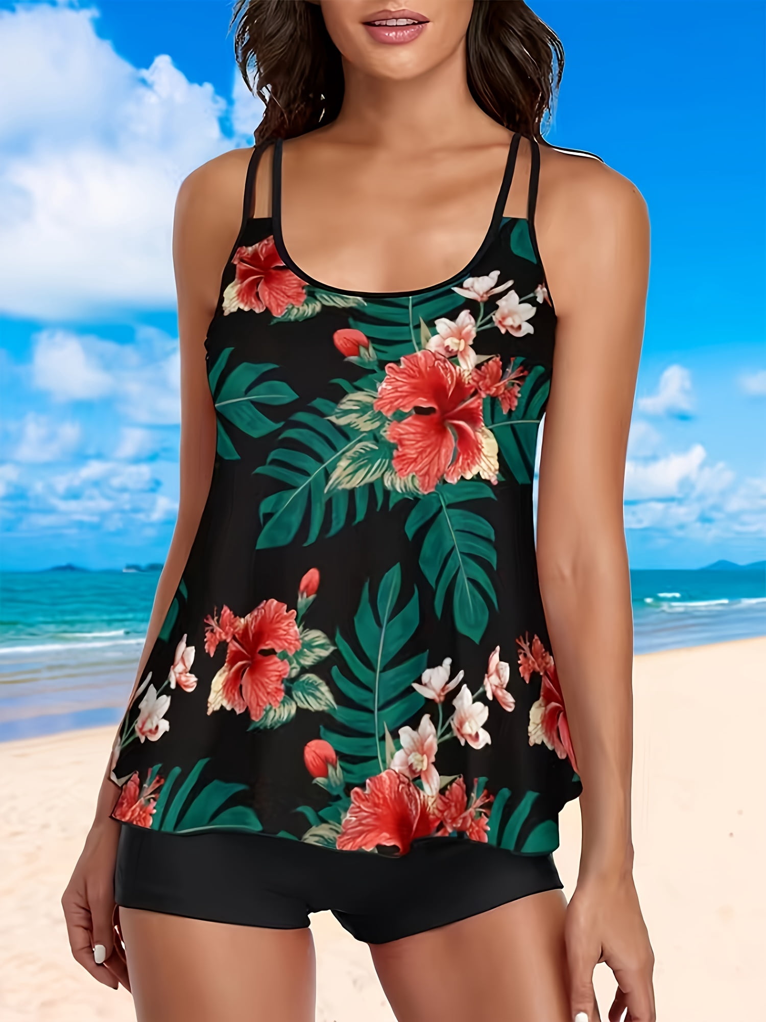 88003 Women's Bathing Suits Swimsuits Tankini Sets for Two Piece ...