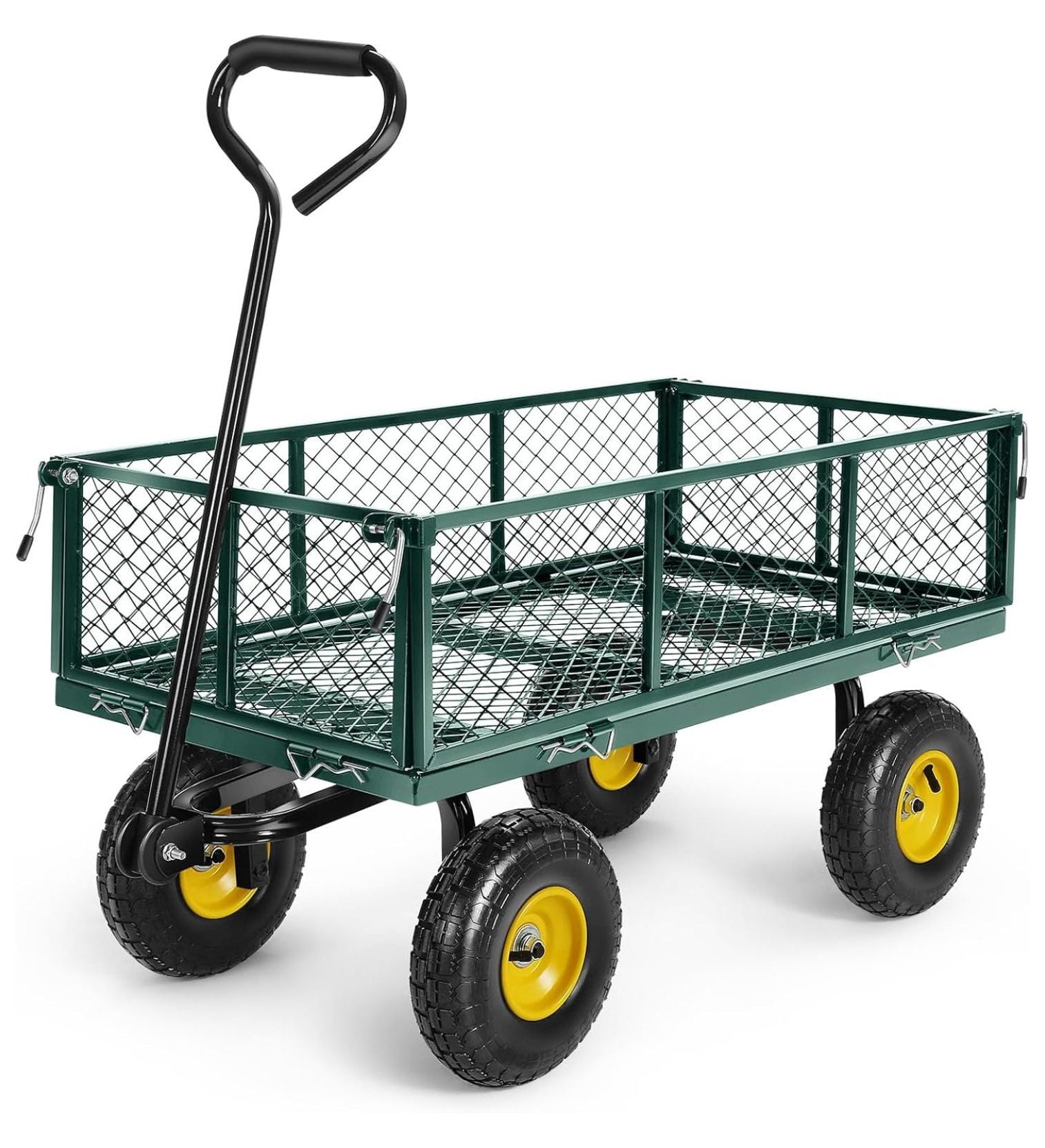 880Lb Garden Cart with Removable Mesh Sides to Convert into Flatbed ...