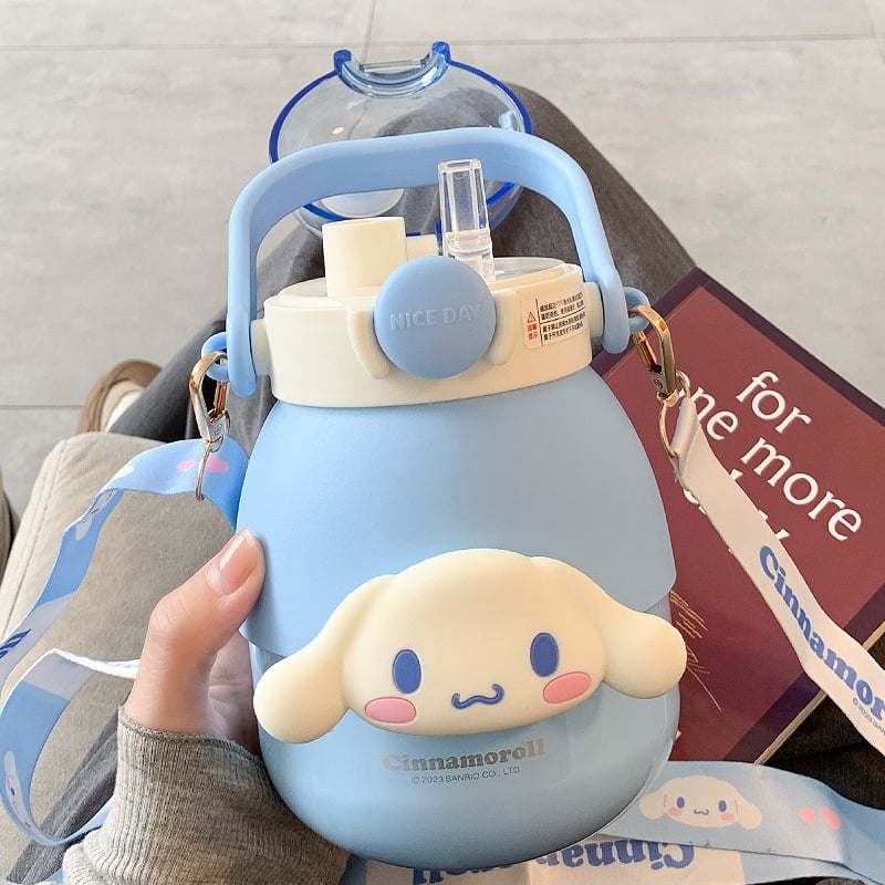 880ml Sanrio Kuromi Cup Insulation Cute Straw Water Cups Large Capacity ...