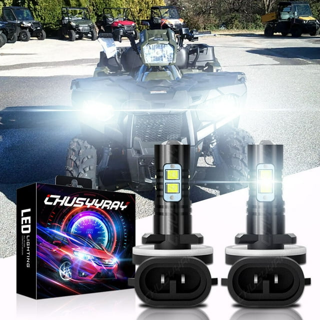 LED Fog Light Bulbs 881 862 886 889 Plug&Play 50W 7000LM 6000K Set of 2 ...