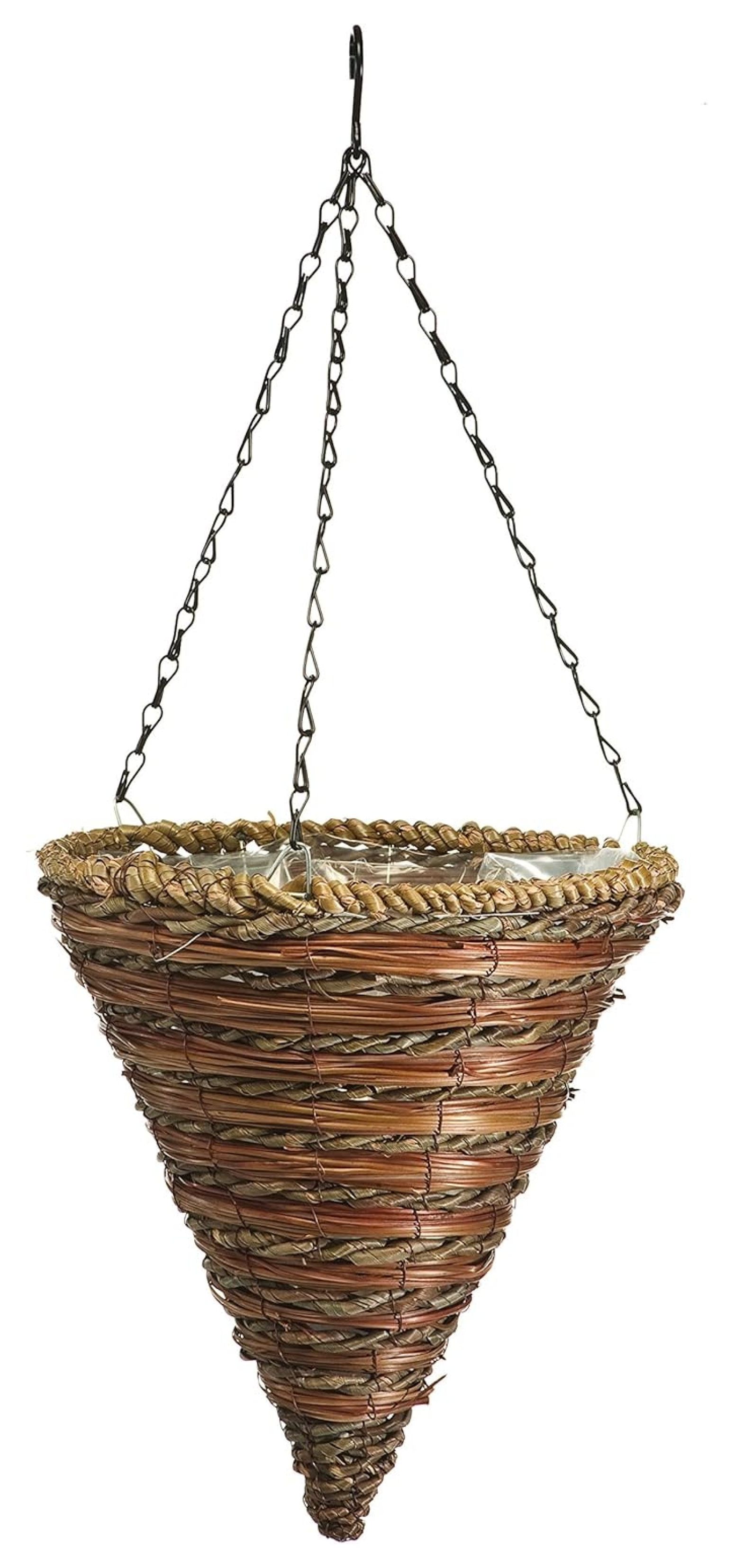 88636 Cone Hanging Basket, Rope and Fern, 12-Inch - Walmart.com