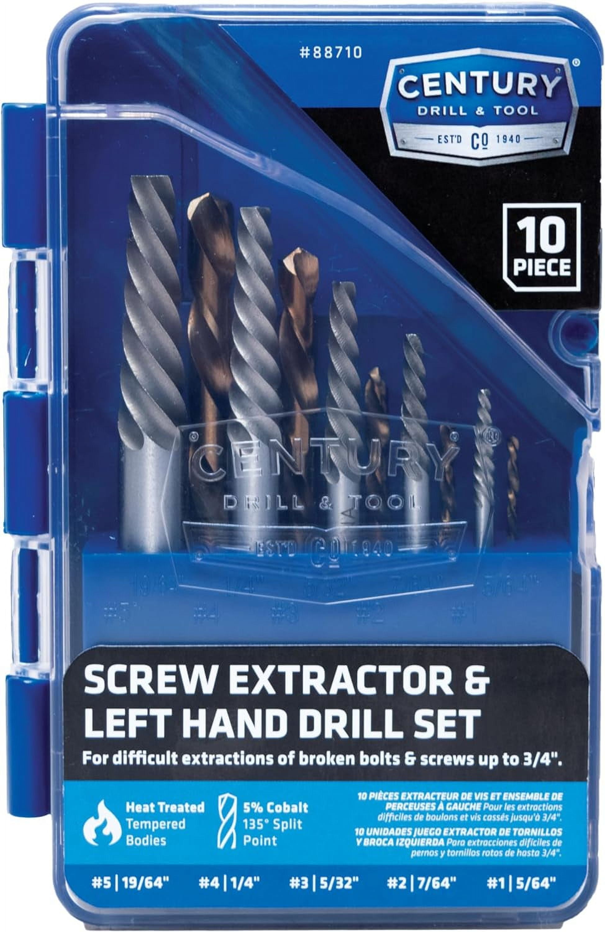 88710 Spiral Flute Extractor and Left-Hand Set, 10 Piece Bit Set #1 ...