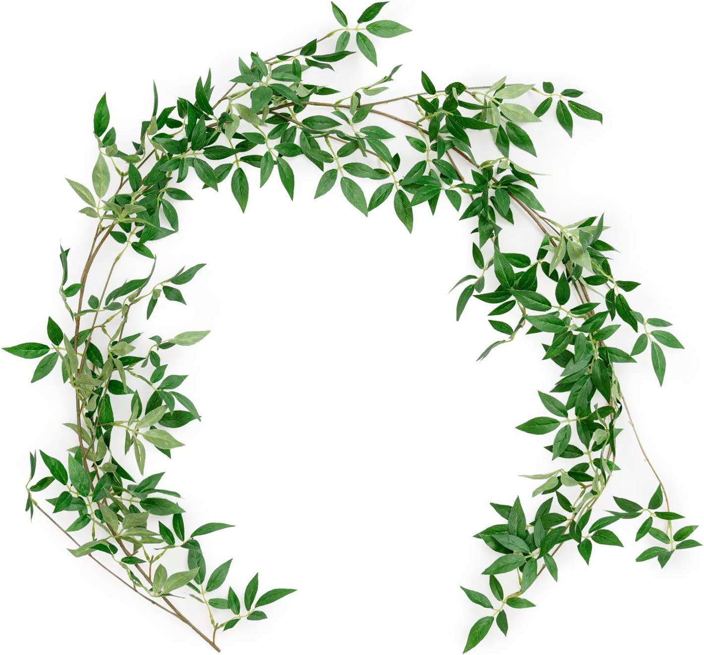888 5.8ft Rosa Banksiae Artificial Garland, Real Touch Silk Laurel Leaf ...